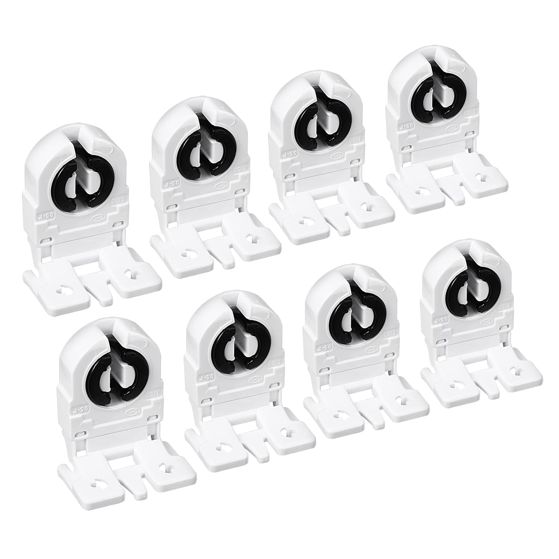 Unique Bargains 8 Pcs 2A T8 Socket G13 Base Fluorescent Lamp Holder Light Accessory White