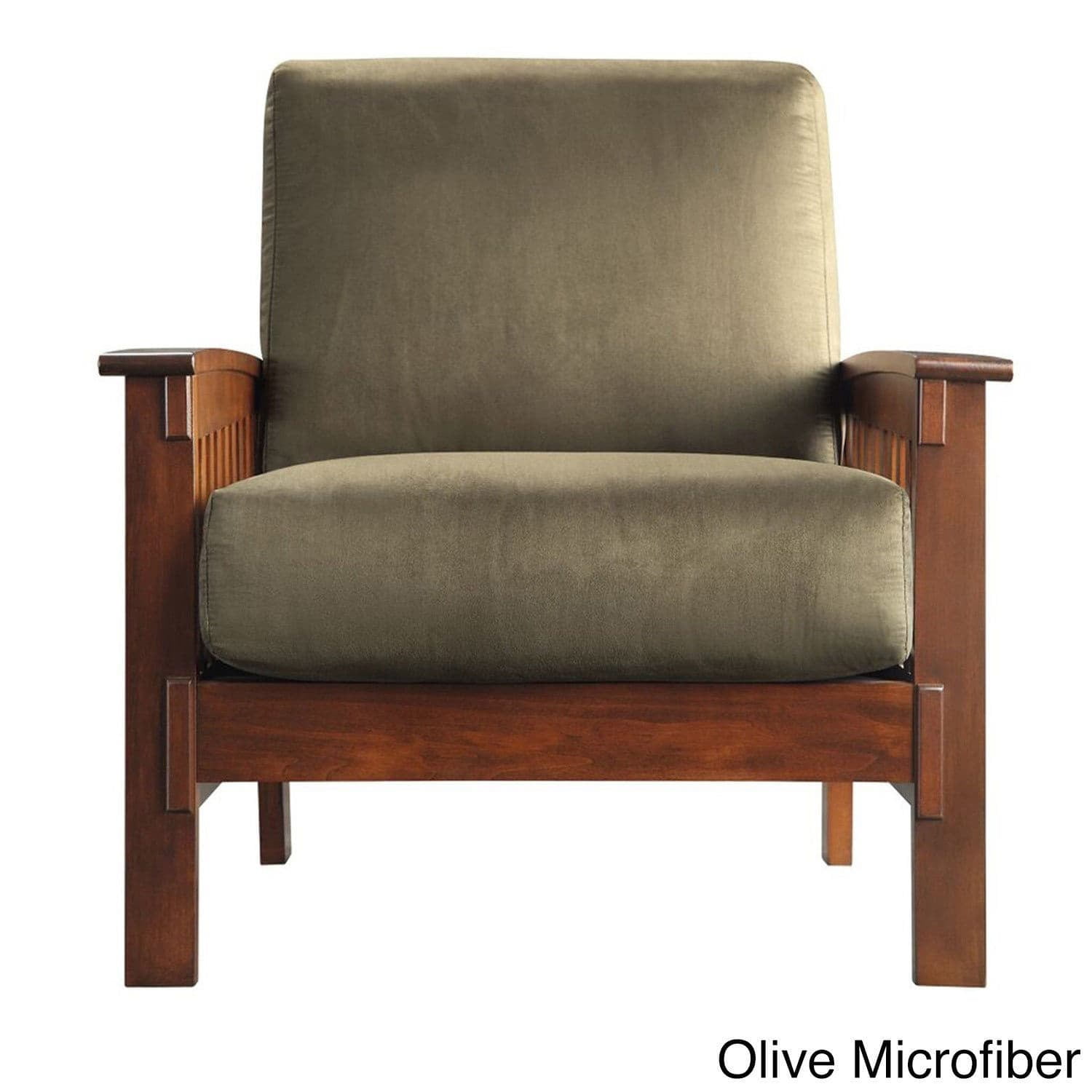 Mission Chair with Olive Microfiber - Walmart.com