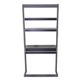 Dane 3-Shelf Wood Black and Distressed Gray Ladder Desk with Drawer ...