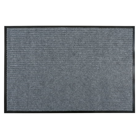 KAF Home Oversized 24 x36 Ribbed Door Mat Light Gray - 36 W x 24 D