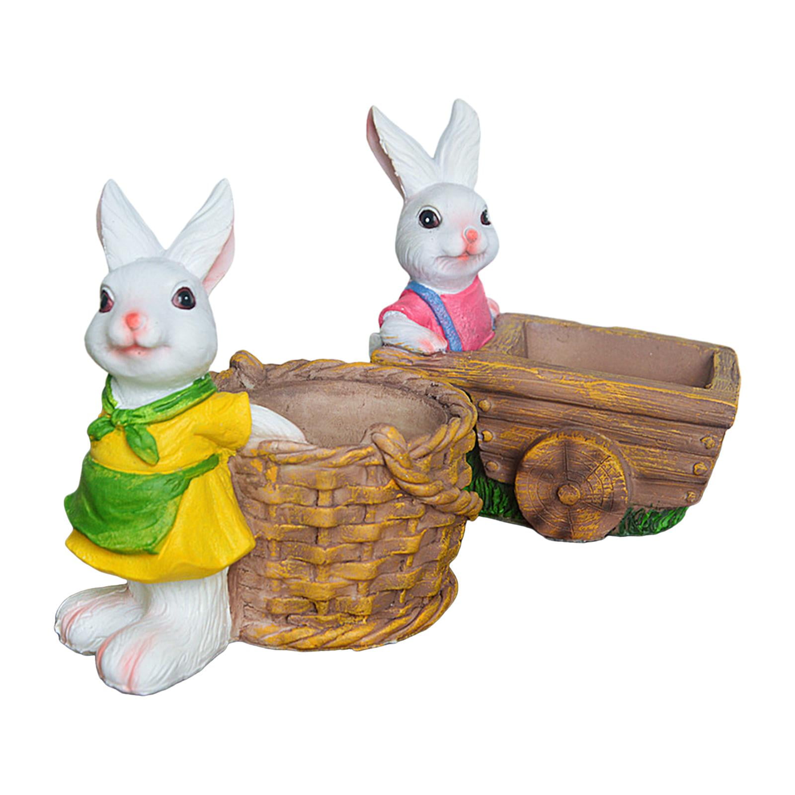 Pot Resin Cute Decorative Cartoon Little Planter Bunny Flower Pot ...