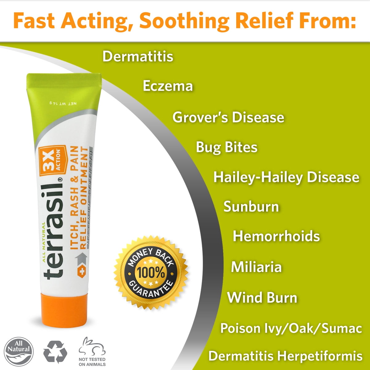 Buy Terrasil® Itch Rash & Pain Relief MAX Strength Ointment with All ...