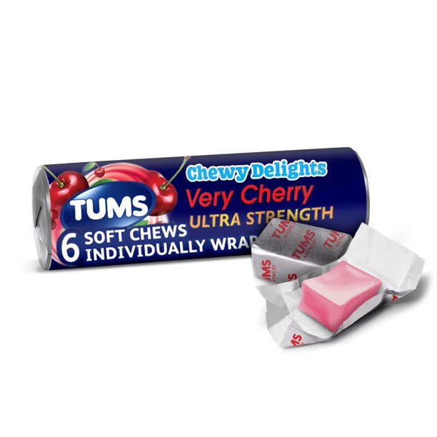 Tums Chewy Delights Ultra Strength Heartburn Relief Soft Chews, Very ...