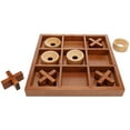 WE Games Tic Tac Toe Wooden Game Set, Coffee Table Game for Families ...
