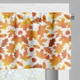 Ambesonne Burnt Orange Window Valance, Various Fall Leaves, 54" X 12 ...