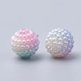 1Bag Imitation Pearl Acrylic Beads Berry Beads Combined Beads Rainbow ...