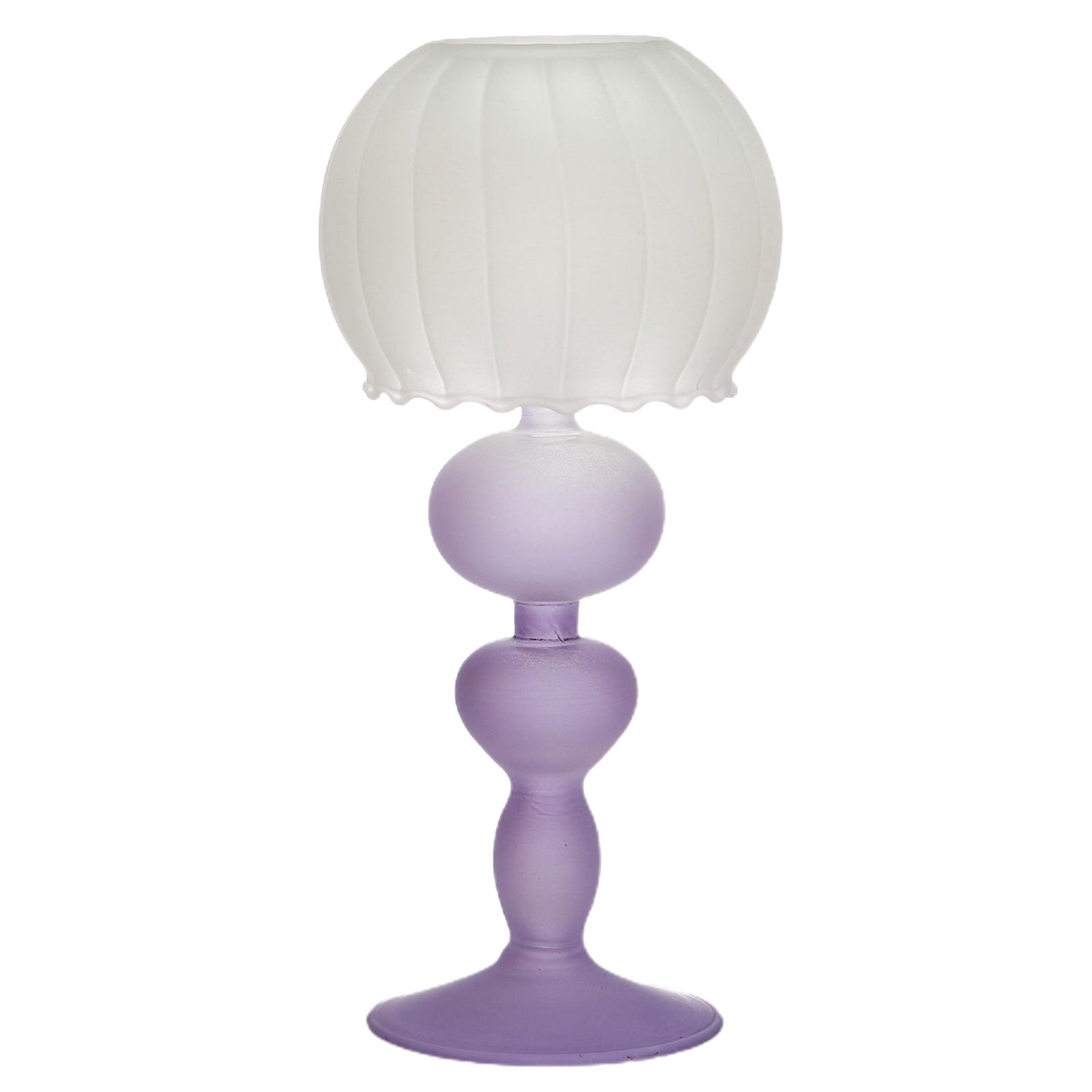 Table Lamp Glass Colored Candlestick Retro Creative Candlestick ...