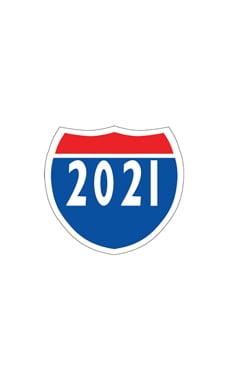 Interstate Sign Windshield Stickers - 2021 - Pack of 12 - Walmart.com