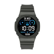 iTech Bold 3 Unisex Adult Smart Watch, Dark Grey, Silicone Strap ...