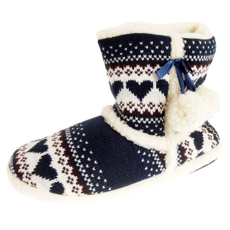 Slumberzzz Womens Fairisle Boot Slippers | Walmart Canada