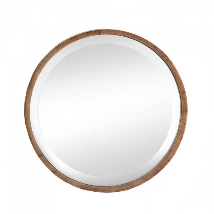 ROUND WOOD FRAME WALL MIRROR - Walmart.com