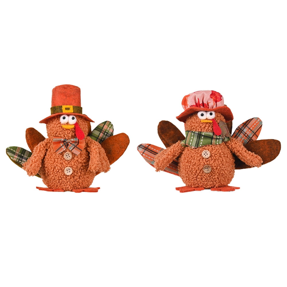 Turkey Couple Doll Lamb Wool Fibers Stuffed Animal for Birthday Gifts ...