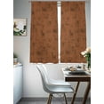 Brown Country Sheer Curtains 72 Inch Length 2 Panels Set, Farmhouse ...
