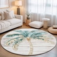 3ft Area Rug,Ocean Beach Coconut Tree Washable Large Rugs Soft Non-Slip ...