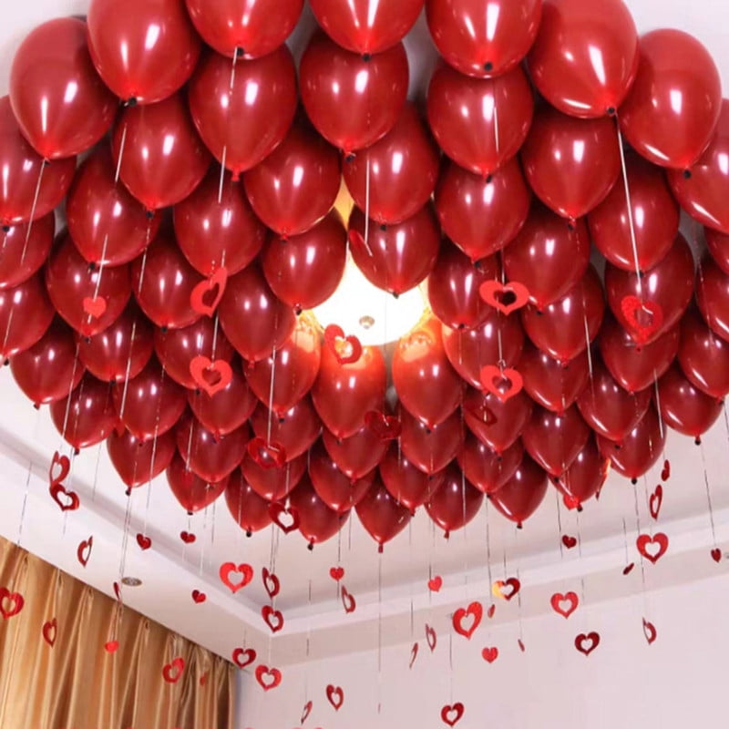Cre-Heaven Red Gold Romantic Decorations Balloon Set, Wedding Room ...