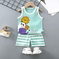 BOOMNY Boys Outfits Set Cartoon Graphic Sleeveless Tank Tops Shorts 2 ...