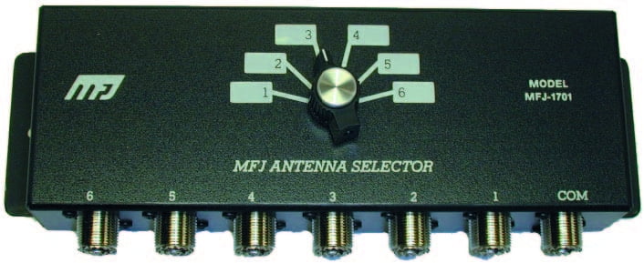 MFJ-1701 Ham Radio ANTENNA SWITCH, 6 POSITIONS, 2 KW PEP - Walmart.com