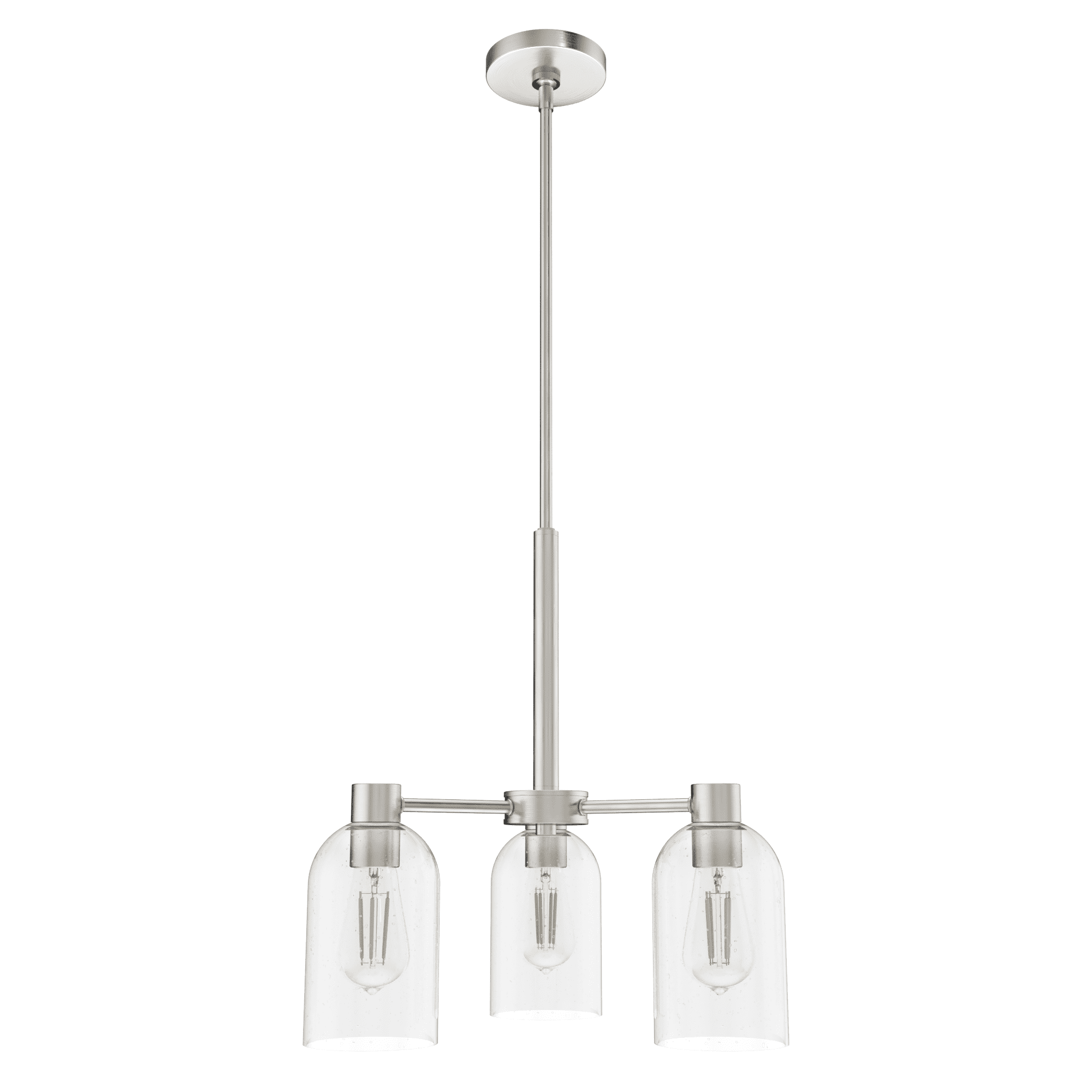 Hunter Lochemeade Brushed Nickel 3 Light Chandelier Ceiling Light ...