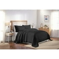 Superior 3-Piece Serenity Cotton Matelasse Black Bedspread Set, Full ...