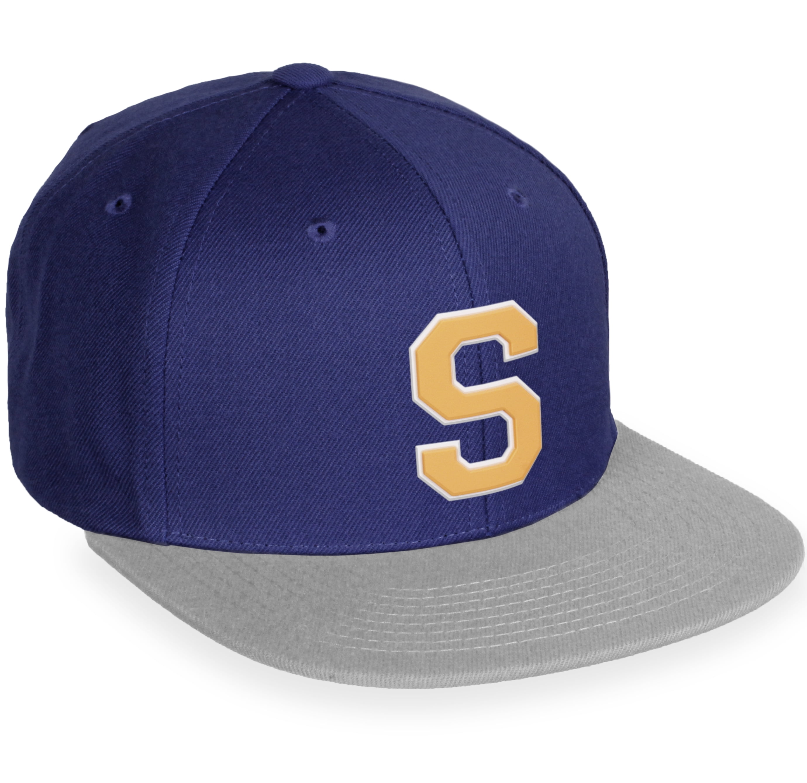 Daxton Classic Snapback White Neon Orange A to Z Letters Flat Bill ...
