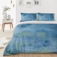 Blue Paint Bedding Duvet Cover Set Full Size 4 Pieces, Modern Abstract ...