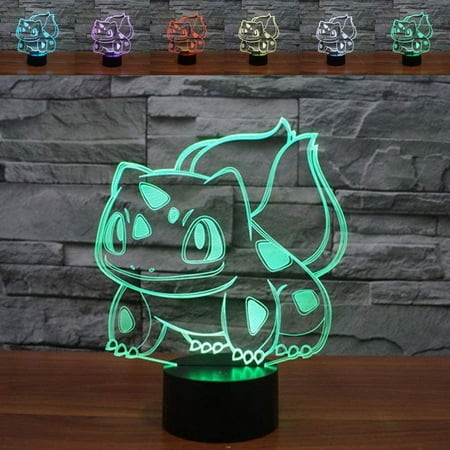 3D LED Charizard Optical Illusion Night Light,SAYDY 7 Color Change ...