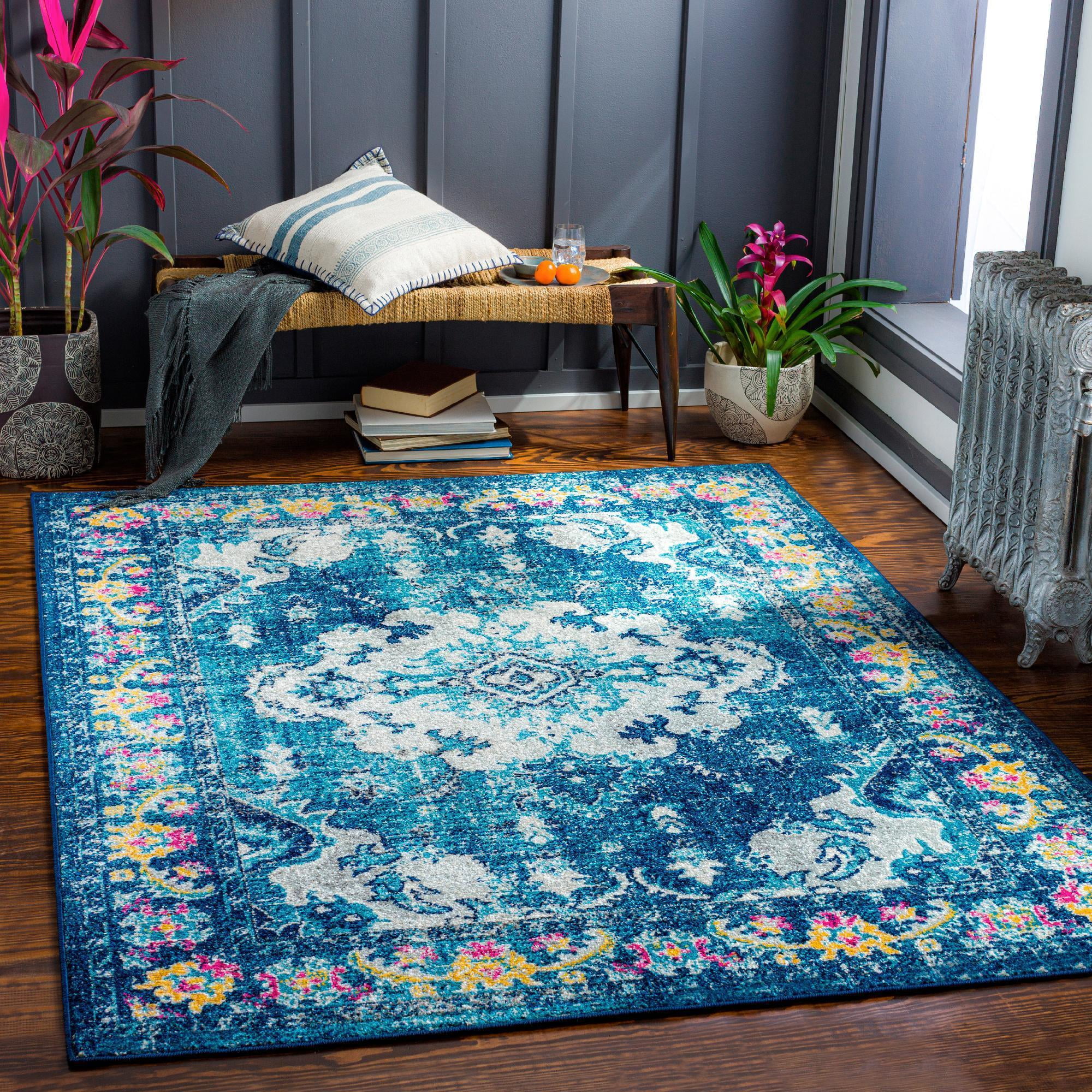 Mark&Day Area Rugs, 5x7 Kreijl Traditional Dark Blue Area Rug (5'3" x 7 ...