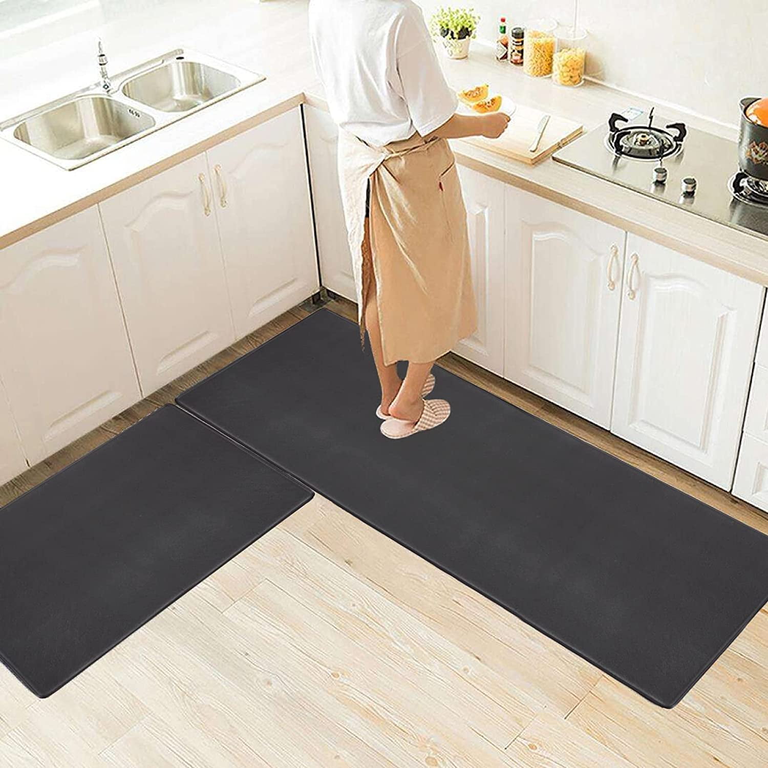Miumaeov 2-pack Kitchen Floor Mats Double-sided anti-skid Floor Mat ...