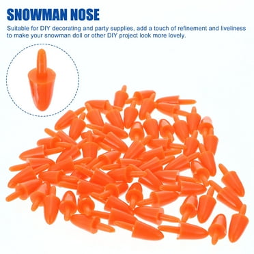200 Piece Long Safety Noses for Christmas Snowman, Miniature Orange ...