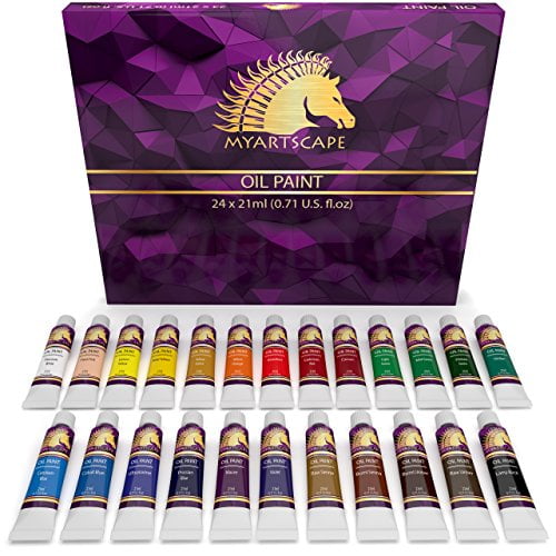 Oil Paint Set - 21ml x 24 Tubes - Artists Quality Art Paints - Oil ...