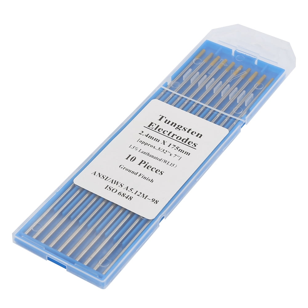 Electrodos de soldadura, 10 piezas WL15 Lantano Tungsteno W Electrodos ...