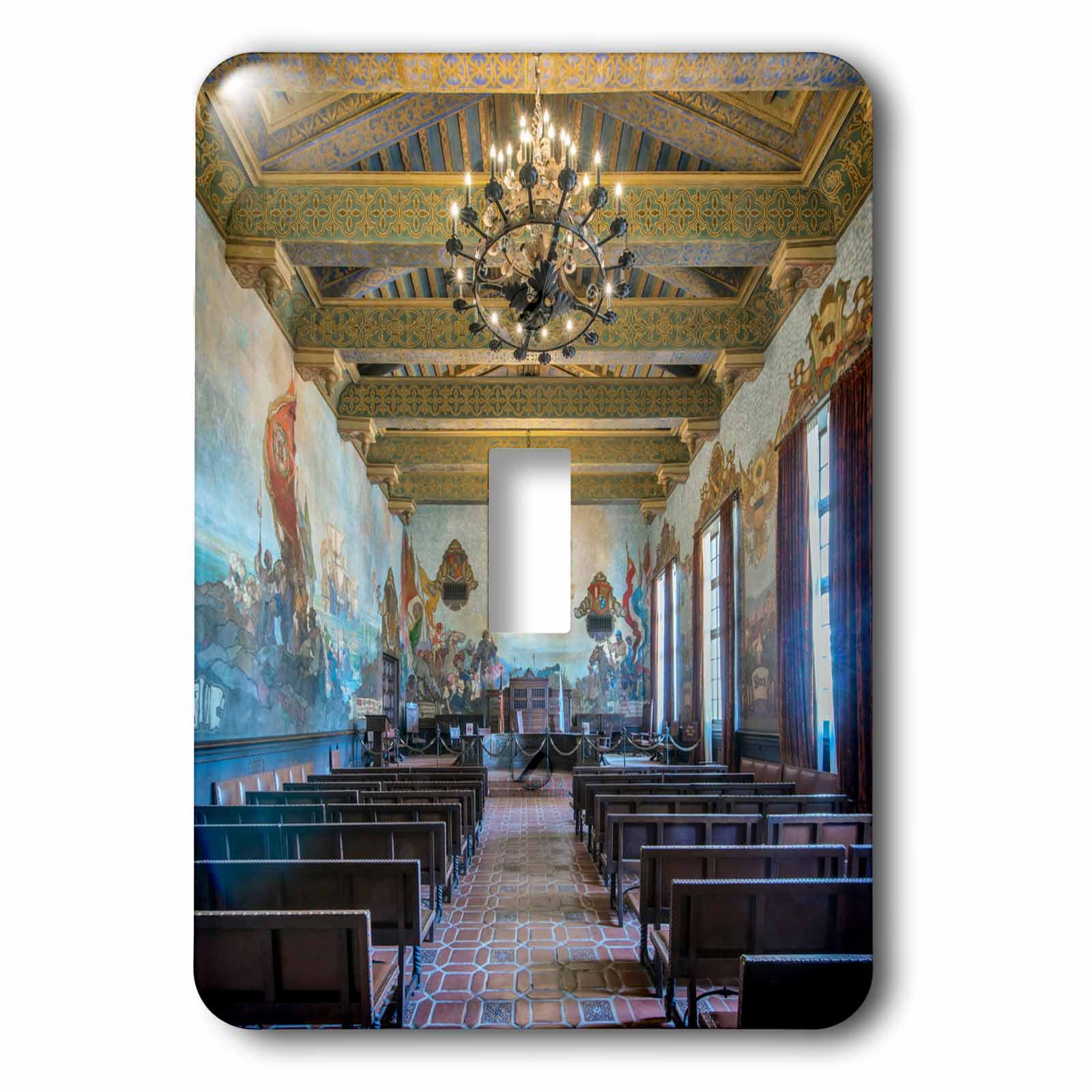 USA, California, Santa Barbara County Courthouse, Mural Room single ...
