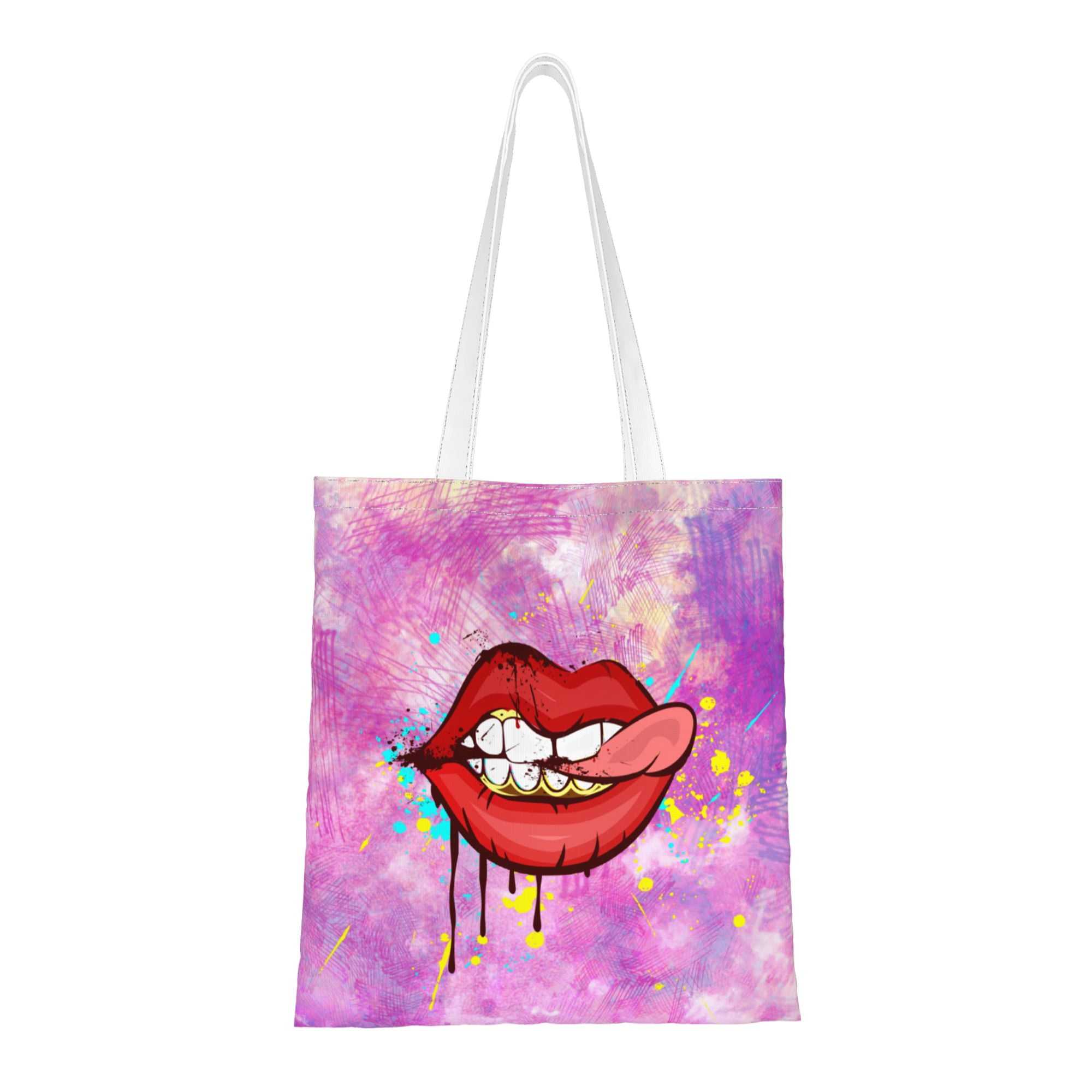 DouZhe Reusable Grocery Bags, Sexy Lips LGBT Graffiti Lightweight ...