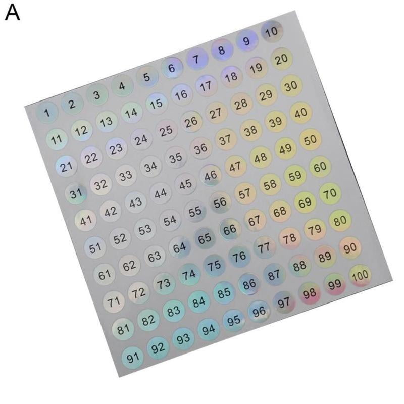 Round Waterproof Nail Number Sticker Digital Label, Self Adhesive ...