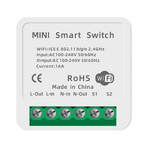 Tuya Mini DIY Smart Switch 16A 2-Way LED Light Relay Aplicación Control ...