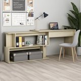 vidaXL Corner Desk Computer Desk Home Office Desk Workstation ...