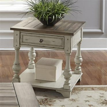 Magnolia Manor European Design White End Table for Wood Living Room ...