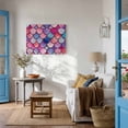 Colorful Fish Scale Canvas Print Wall Art, Summer Beach Coastal Wall ...
