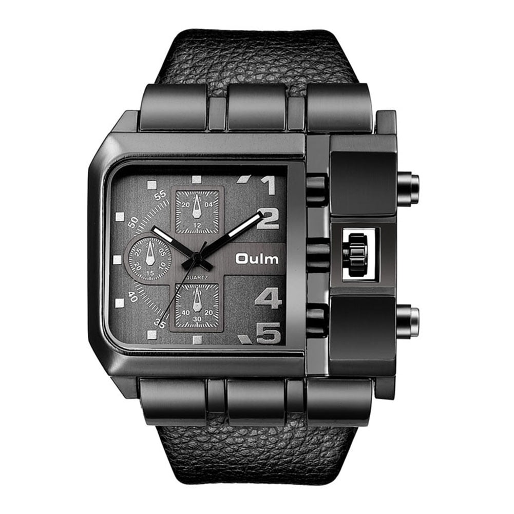 Fashion Men Watch, Waterproof Square Dial Quartz Wrist Watch with ...