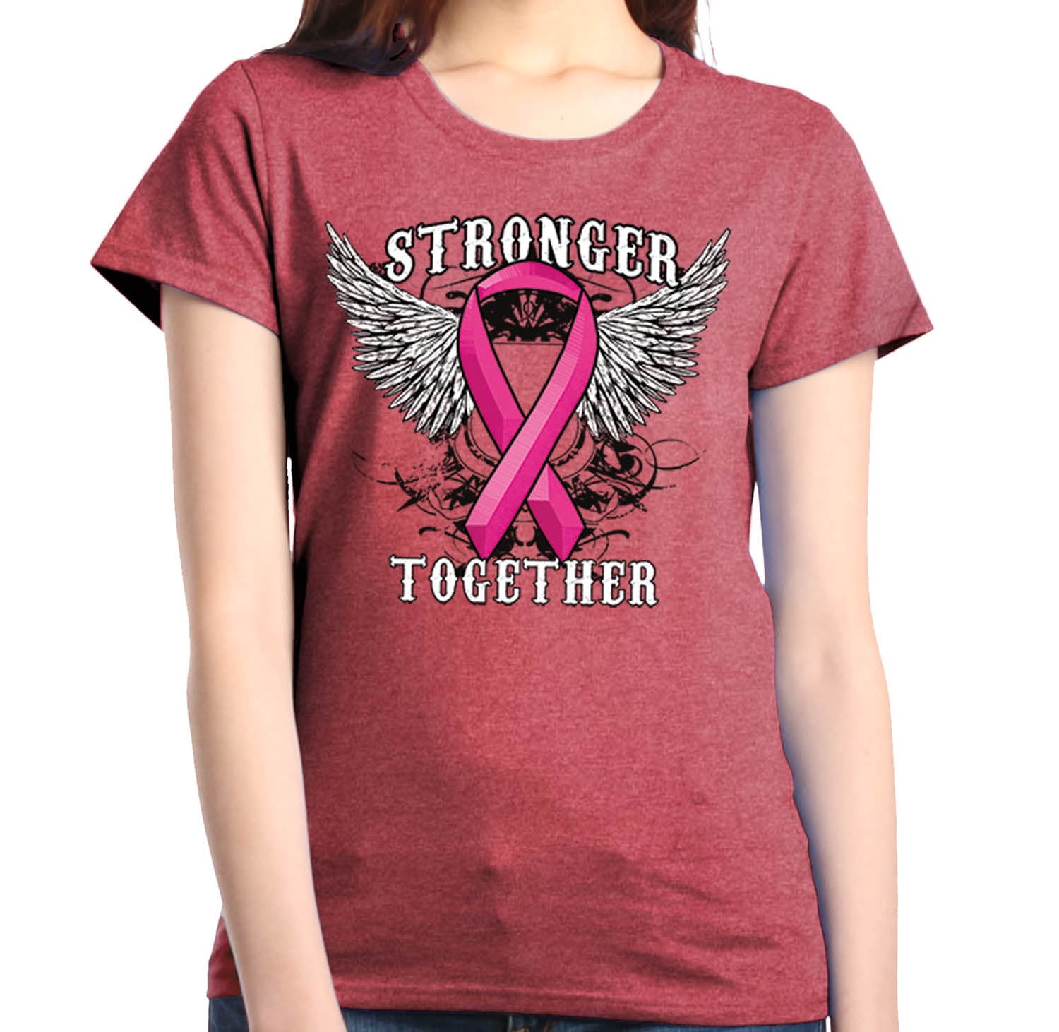 Shop4ever Shop4ever Womens Stronger Together Breast Cancer Awareness