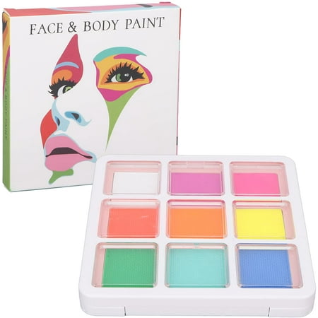 Face Paint Palette, 9 Colors Face Body Paint Face Body Paint Palettes ...