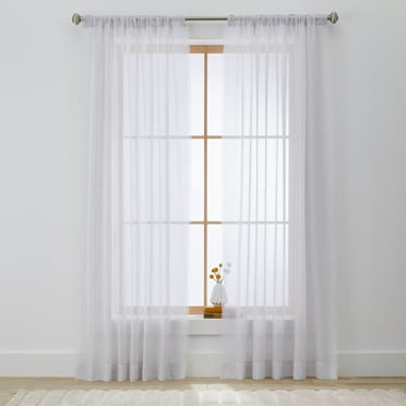 Better Homes & Gardens Solid Fringe Rod Pocket Curtain, Single Panel ...
