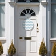 Round Metal Signs for Outside Sky Blue and White Stripes Tin Signs ...