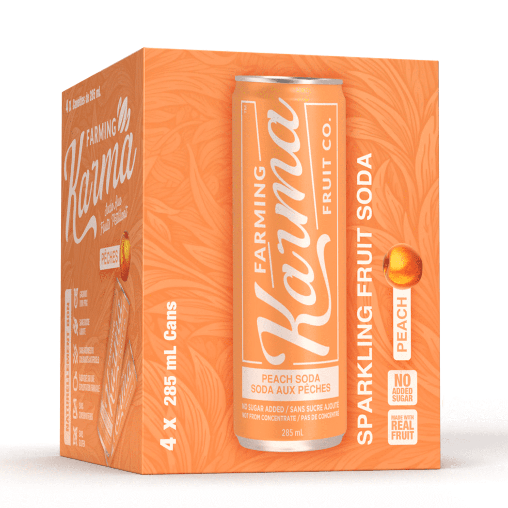 Click here for Farming Karma Peach Fruit Soda 4x285 Ml - All Natu... prices