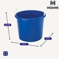 20 Gallon Storage Tub, Round Heavy Duty Plastic Container with Rope ...