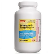 Senokot-S Generic, Docusate Sodium Laxative, Sennosides Stimulant, 1000 ...