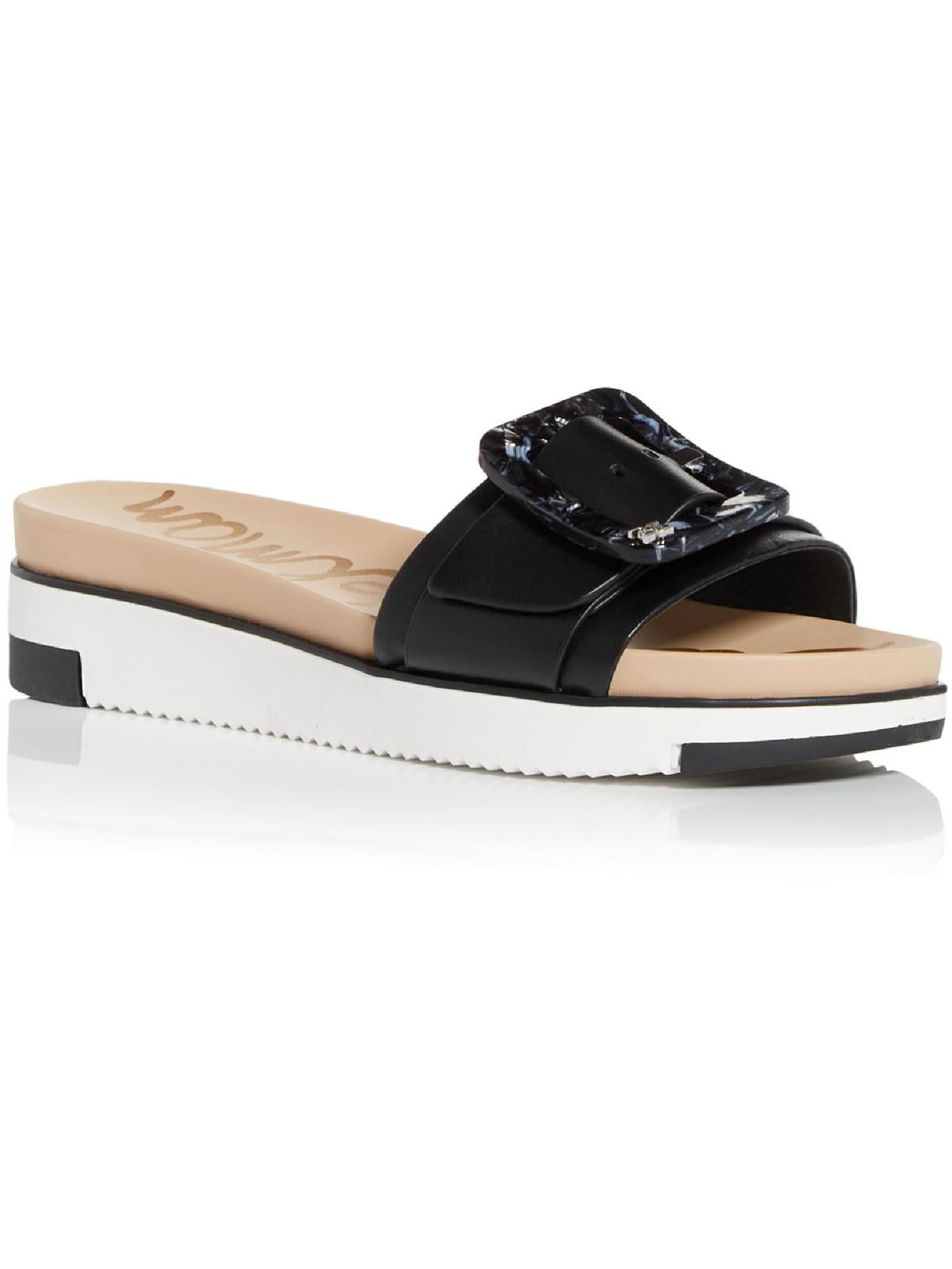 Sam Edelman Womens Ariane Leather Slip On Slide Sandals - Walmart.com