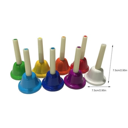 Diatonic Handbell Colorful Metal Bells Baby Sensory Development ...