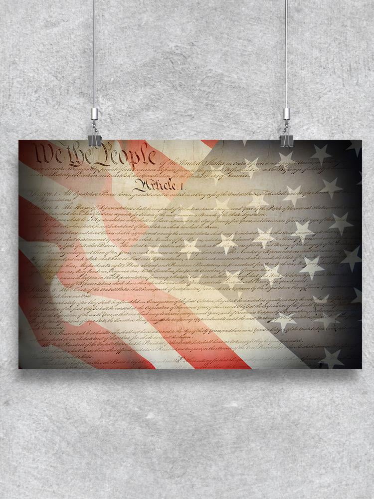 Constitution Of Usa Poster -Image by Shutterstock - Walmart.com