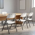 TLSUNNY Plastic Folding Chairs Set of 4, 350lb Capacity Stackable Event ...
